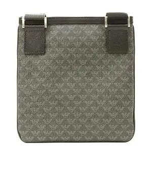 Emporio Armani Monogram Satchel Bag - Gray
