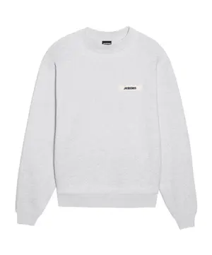 Jacquemus Logo Patch Crewneck Sweatshirt - Grey