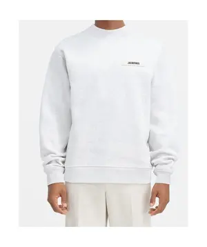 Jacquemus Logo Patch Crewneck Sweatshirt - Grey