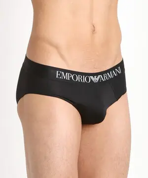 Emporio Armani Logo Detail Panties - Nude