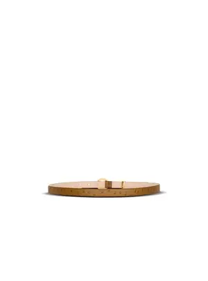 Balmain Embossed Calfskin T-bar Belt