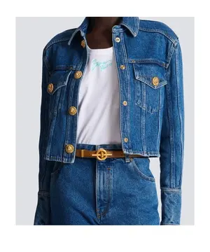 Balmain Embossed Calfskin T-bar Belt