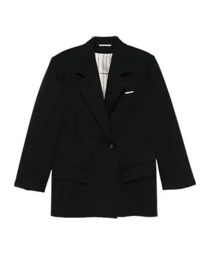 Attico Single-breasted Oversized Blazer - Black