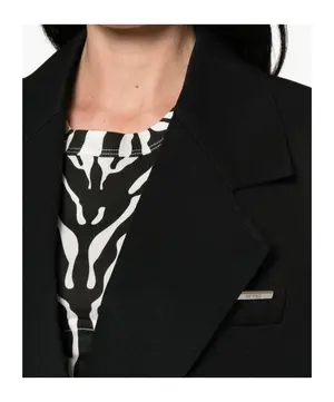 Attico Single-breasted Oversized Blazer - Black