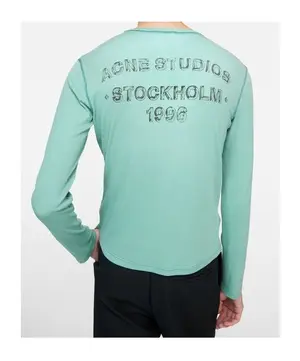 Acne Studios Logo Cotton T-shirt - Mint Green