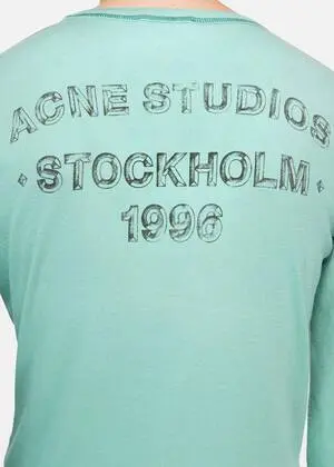 Acne Studios Logo Cotton T-shirt - Mint Green