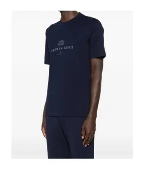 Brunello Cucinelli Short-sleeved Crewneck T-shirt - Blue