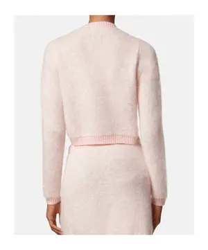 Versace Jacquard Knit Cardigan With Medusa Hardware