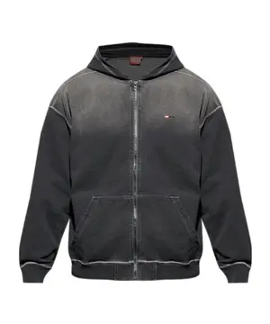 DIESEL® Zip-fastening Hoodie With Ribbed Trim