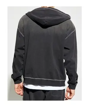 DIESEL® Zip-fastening Hoodie With Ribbed Trim