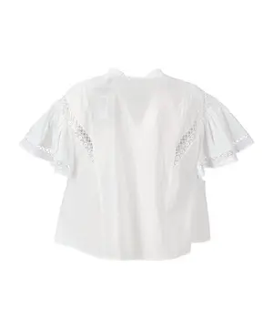 TWINSET Lace-trimmed Buttoned Blouse
