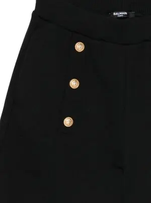 Balmain Cotton Button Shorts - Black