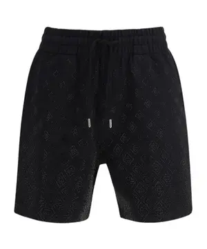 Casablanca Embellished Monogram Sweatshorts - Black