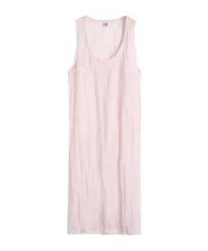 TOTEME Crinkled Gauze Tank Dress - Pink