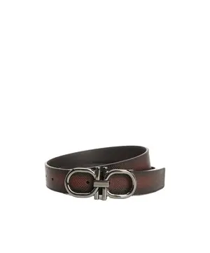FERRAGAMO Gancini Buckle Belt - Black
