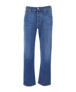 Jacob Cohen Edo Jeans With Logo Patch - Blue