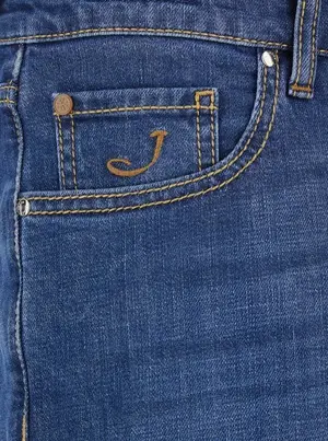 Jacob Cohen Edo Jeans With Logo Patch - Blue