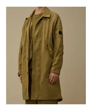 C.P. COMPANY Lens-detail Long-sleeve Coat