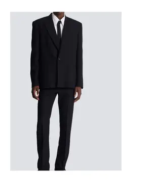 Balmain Monogram Grain De Poudre Single-button Jacket