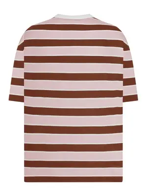 Prada Striped Lisle Crewneck T-shirt
