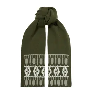 Arch4 Austria Fair Isle Cashmere Scarf - Green