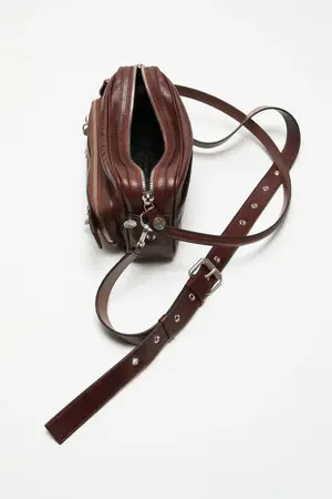 Acne Studios Camera Bag Buckle Zip Leather Shoulder Bag - Multicolor