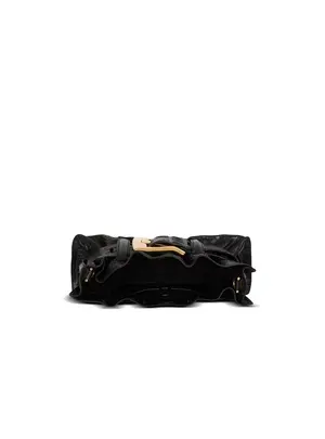 Balmain Mini Anthem Bag In Embossed Crocodile-print Calfskin