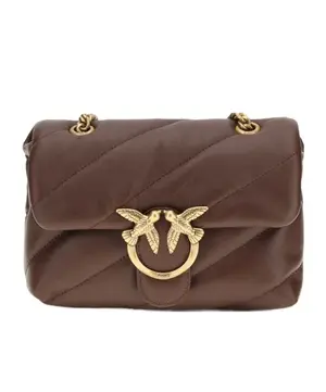 Pinko Love Puff Quilted Mini Shoulder Bag - Brown