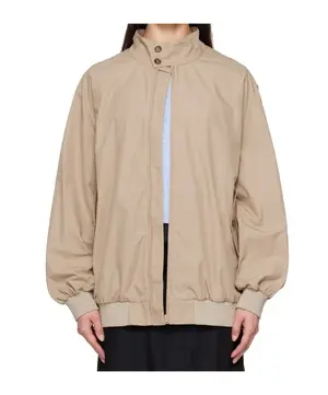 MAISON MARGIELA High-neck Zip-up Jacket - Beige
