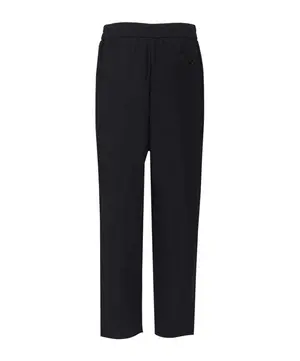 Giorgio Armani Elastic Waist Straight-leg Pants - Blue
