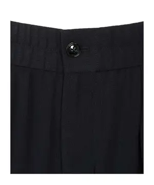 Giorgio Armani Elastic Waist Straight-leg Pants - Blue