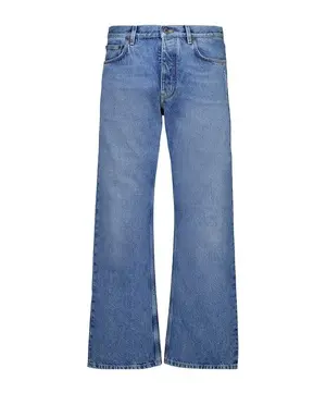 Off-White Half Arrow Slim Relaxed Jeans - Light Medium Blue