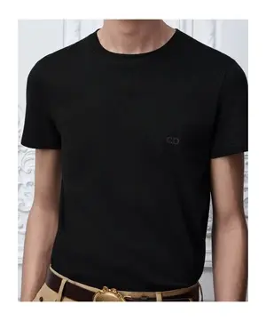 Dior Logo-embroidered T-shirt - Black