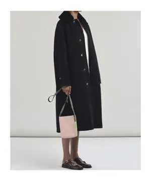 Marni Wool And Cashmere Coat With Removable Shearling Collar