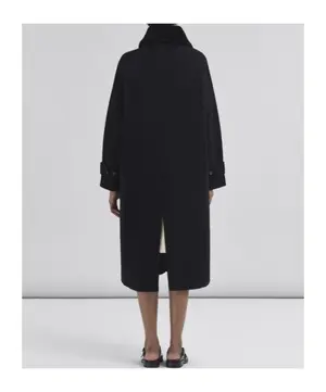 Marni Wool And Cashmere Coat With Removable Shearling Collar