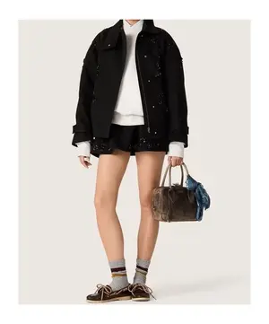 GOLDEN GOOSE Embellished Floral Sequin Mini Skirt