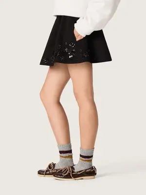 GOLDEN GOOSE Embellished Floral Sequin Mini Skirt