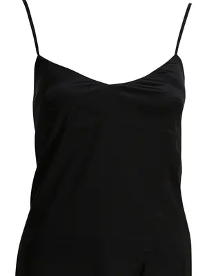 Acne Studios Satin Slip Dress With Lace Detail - Black