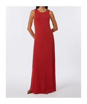 Max Mara Sleeveless Maxi Dress With Flared Hem