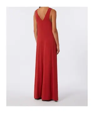 Max Mara Sleeveless Maxi Dress With Flared Hem