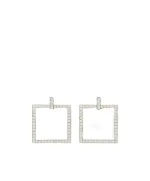 ROGER VIVIER Trompette Square Frame Earrings With Pin-style Clasp