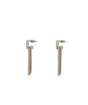 ROGER VIVIER Trompette Square Frame Earrings With Pin-style Clasp