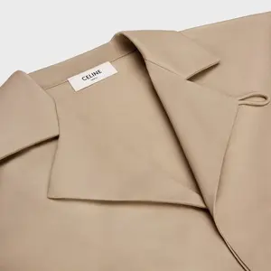 Celine Scout Shirt In Light Cotton Gabardine - Beige