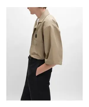 Celine Scout Shirt In Light Cotton Gabardine