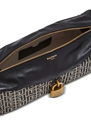 Balmain Monogram Jacquard Pulse Shoulder Bag