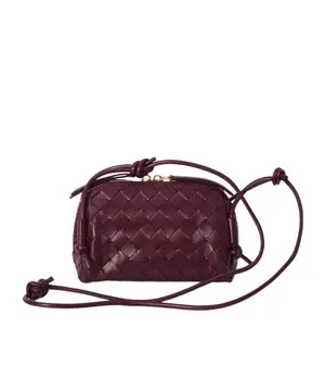 Bottega Veneta Intrecciato Concert Crossbody Bag - Red