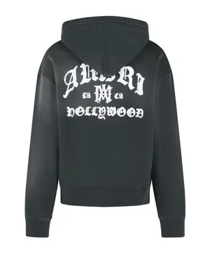 Amiri Logo Printed Hollywood Hoodie - Black