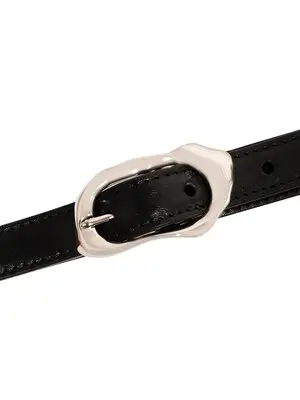 Alexander McQueen Molten Thin Leather Belt