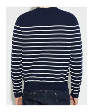 Dsquared2 Logo Detailed Striped Crew Neck Jumper
