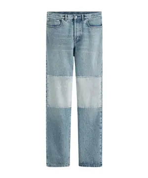 Dior Patchwork Straight-leg Jeans - Gray